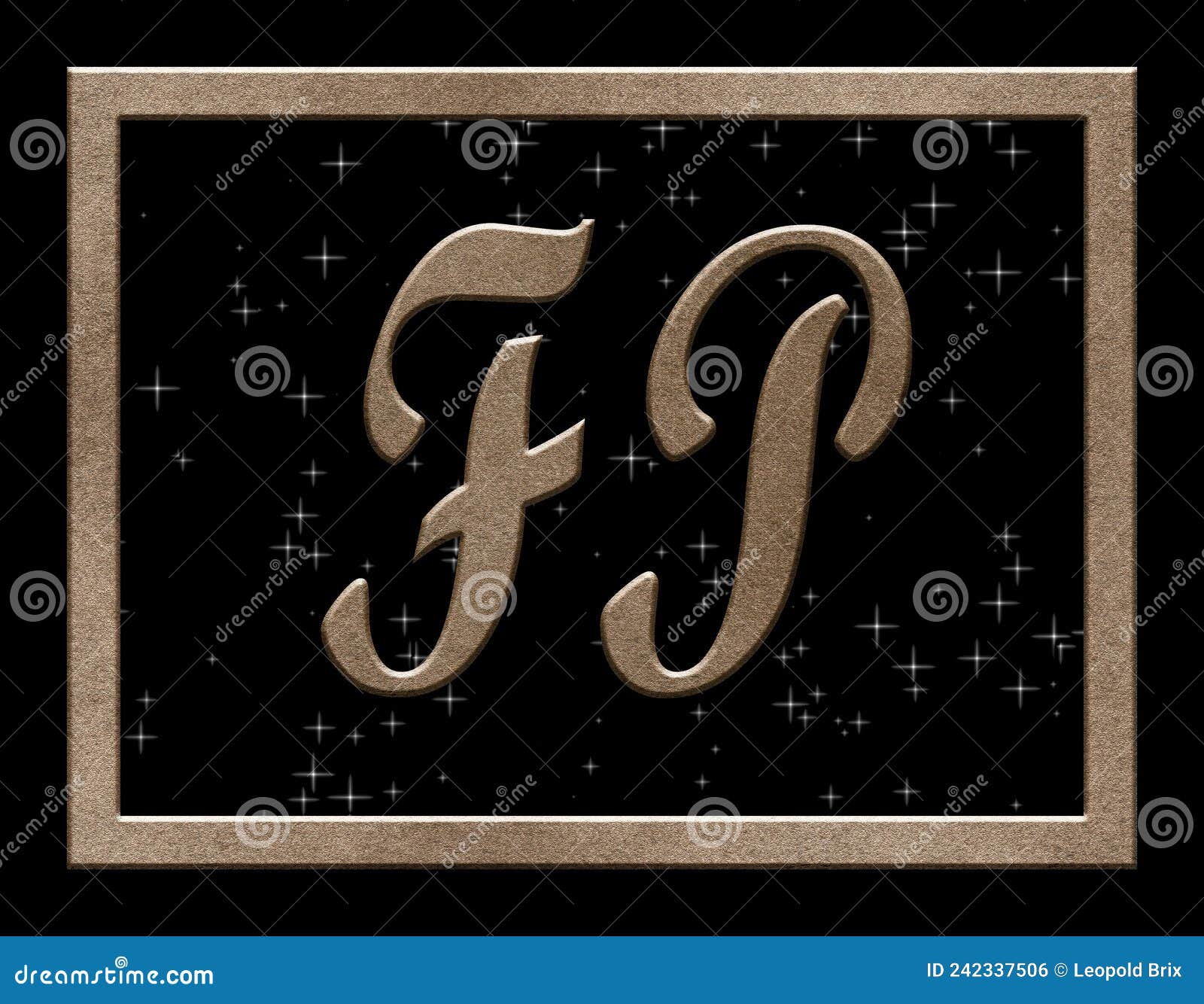 Signature FP , crystal stock illustration. Illustration of print ...