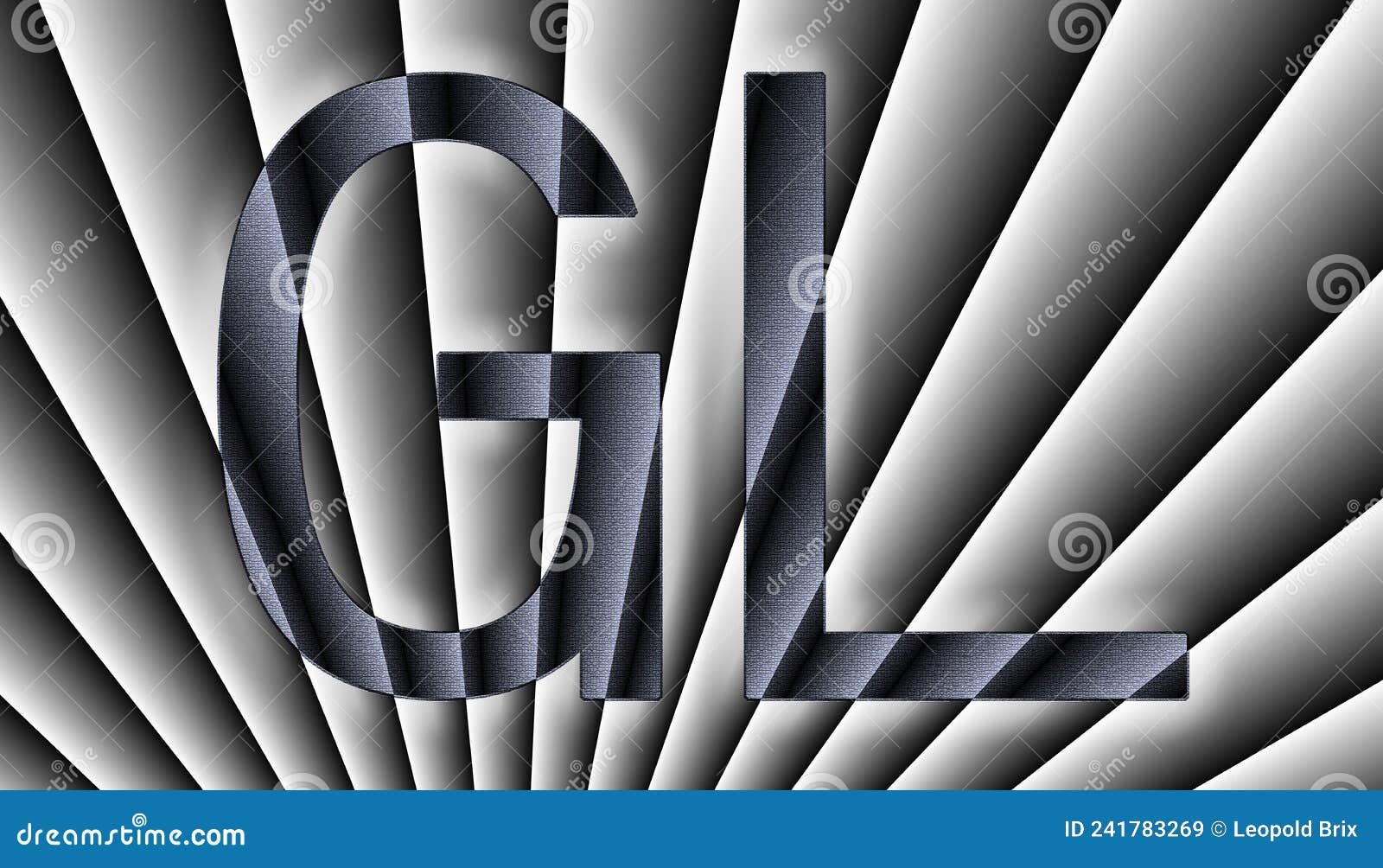 Signature GL , corner grad stock illustration. Illustration of monogram ...
