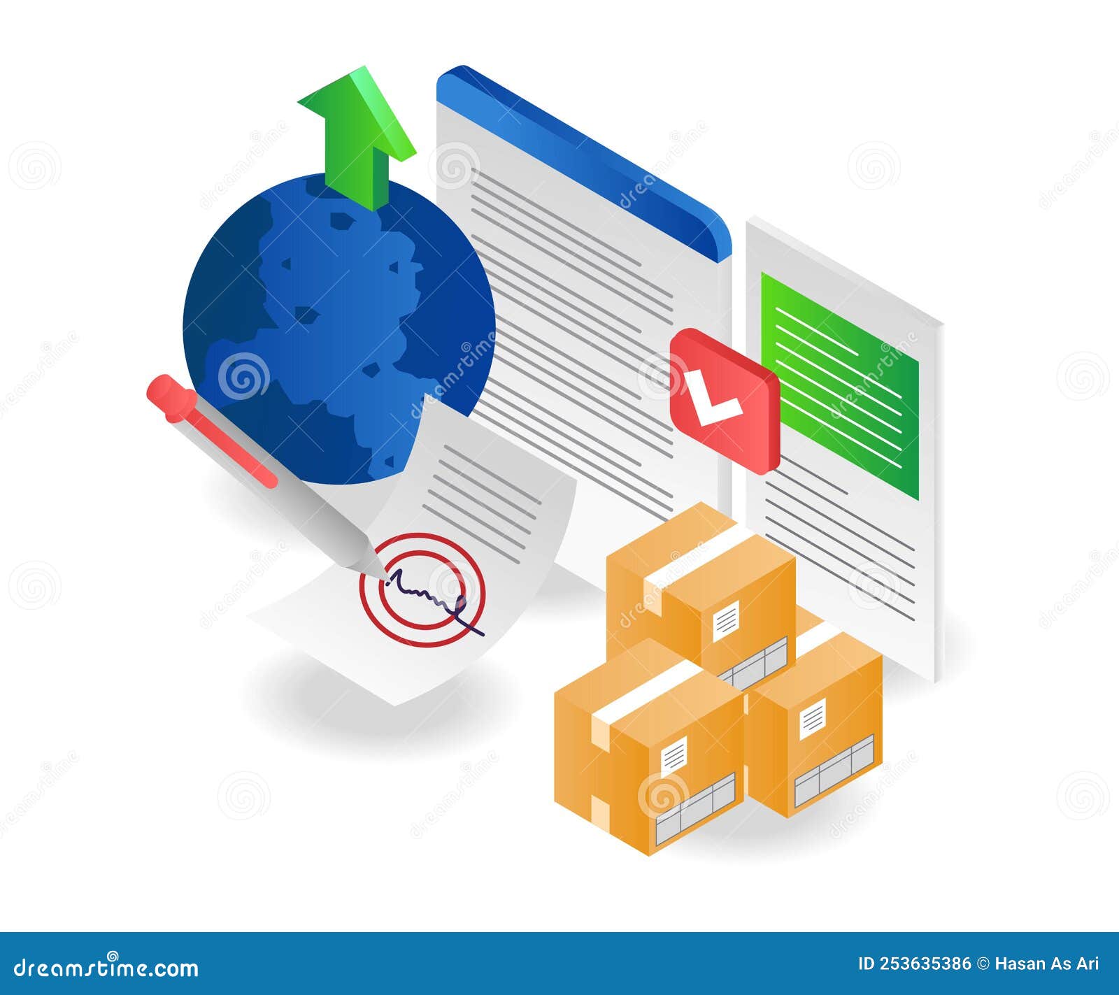 Signature of the Goods Delivery Transaction Stock Illustration ...