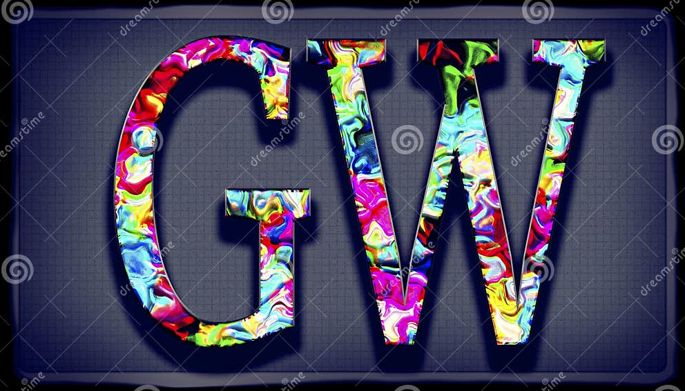 Signature GW painter rough stock illustration. Illustration of ...