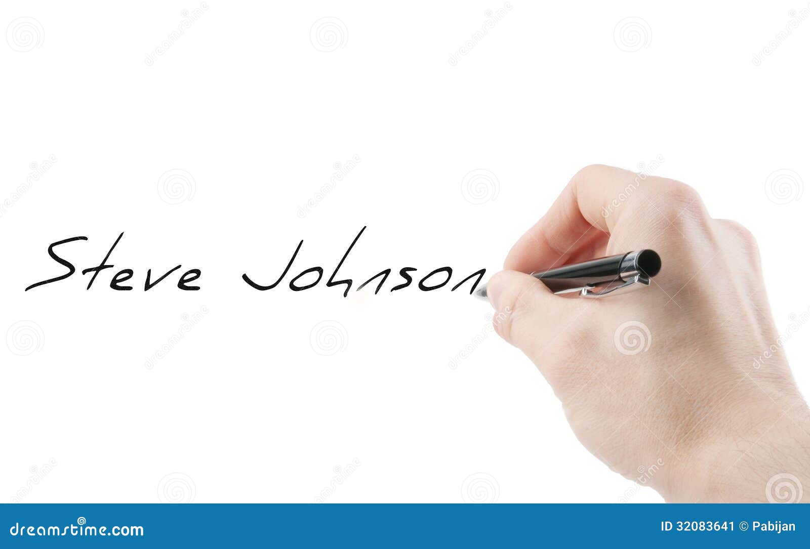 Signature with a Hand Isolated on White Stock Image - Image of deal ...