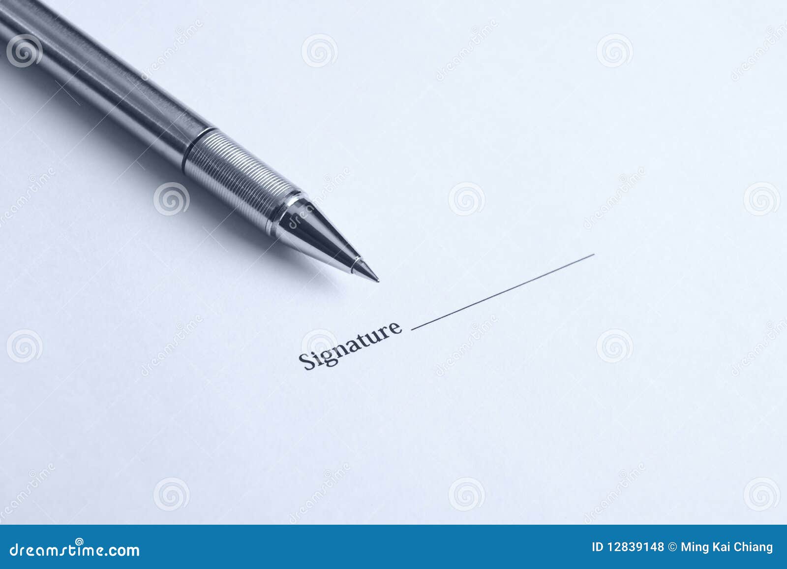 Signature ici photo stock. Image du partie, horizontal - 12839148