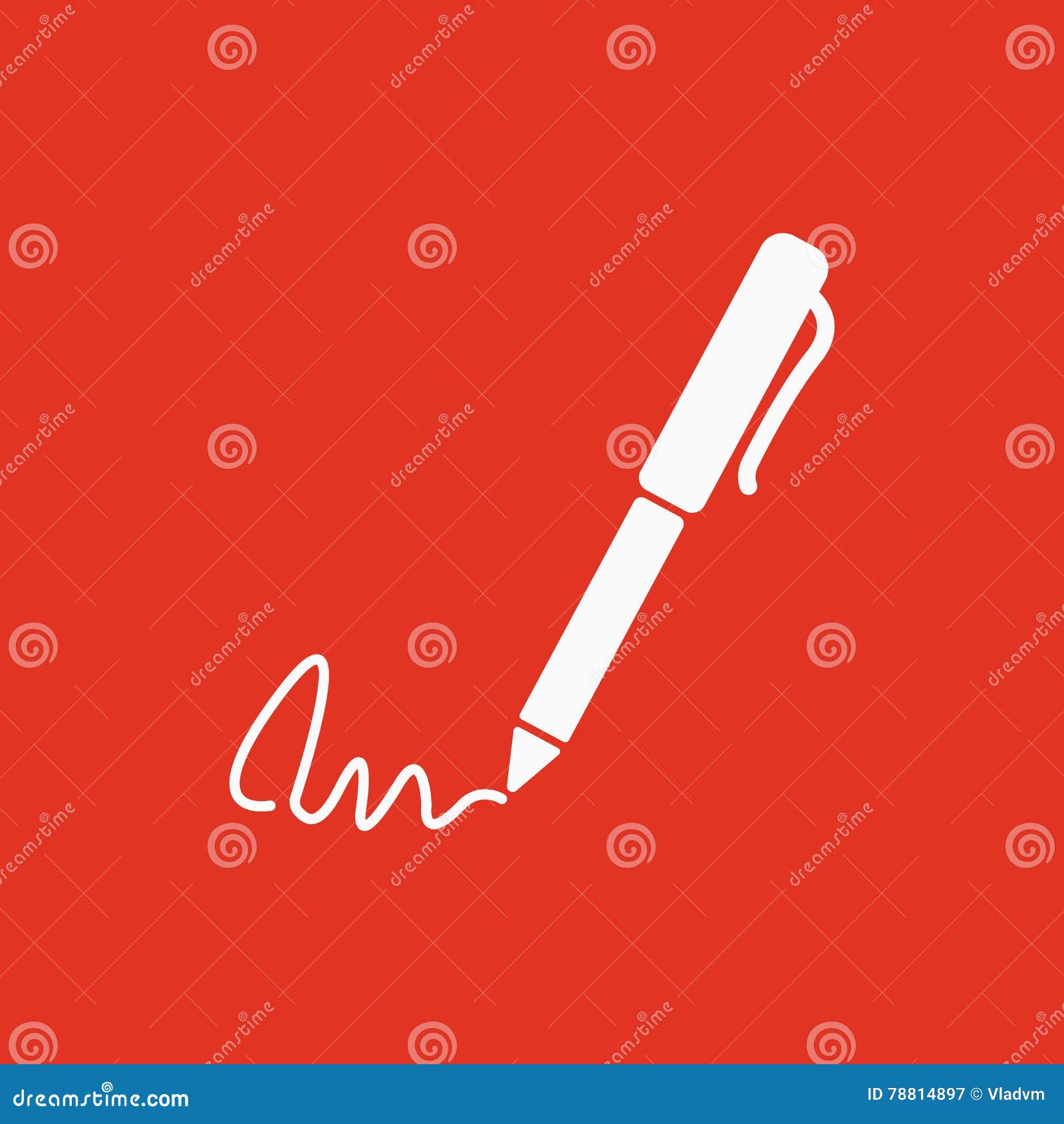 The Signature Icon. Pen and Undersign, Underwrite, Ratify Symbol Stock ...