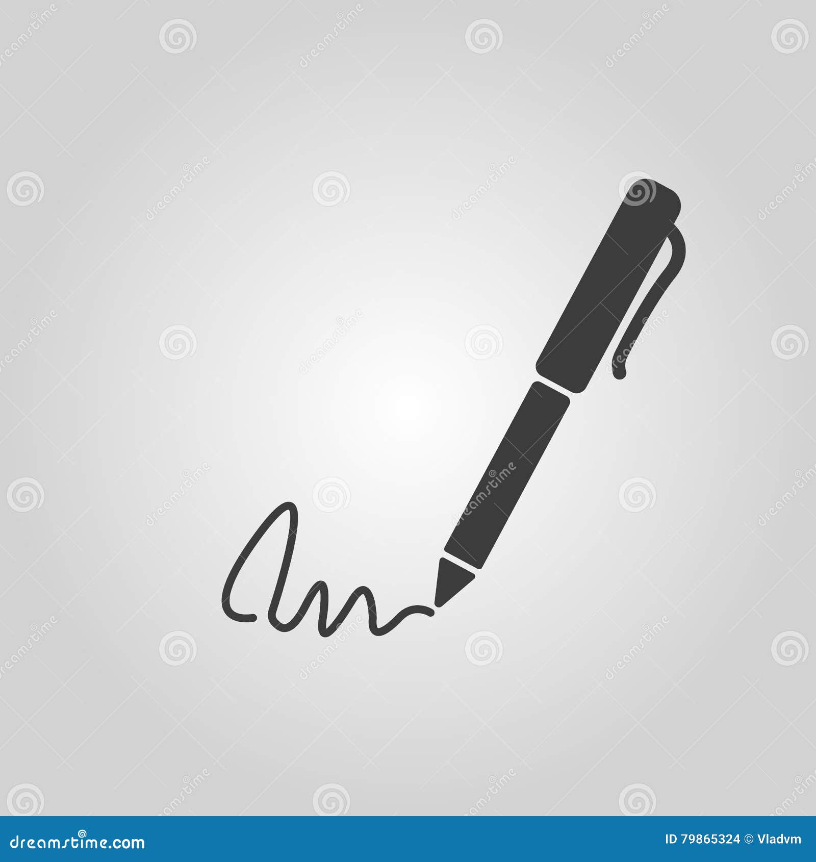 The Signature Icon. Pen and Undersign, Underwrite, Ratify Symbol Stock ...