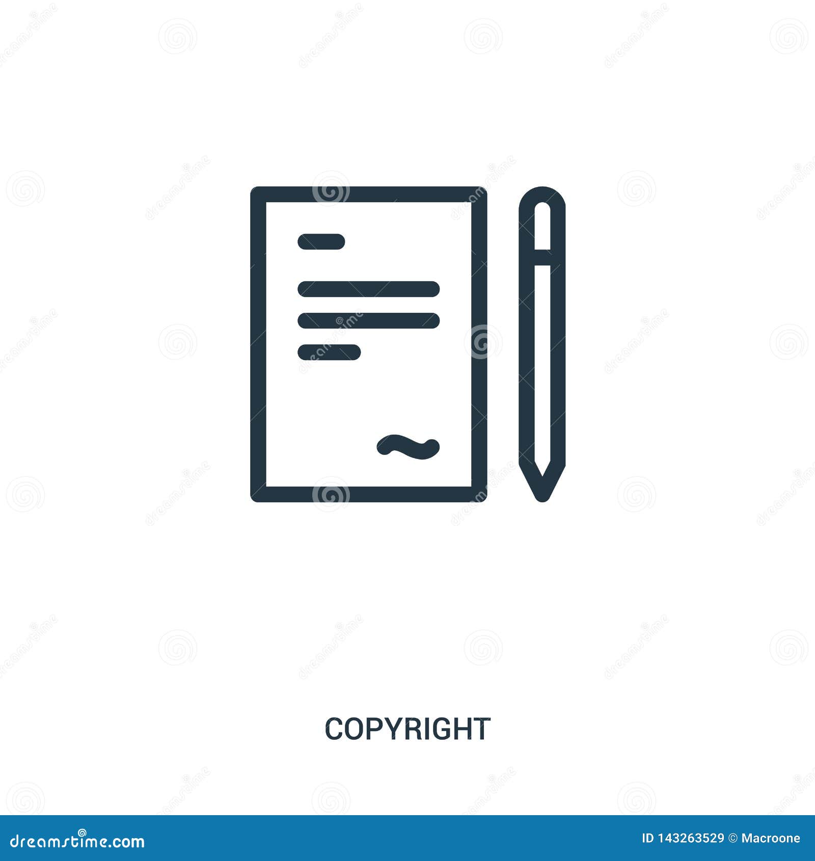 Signature Icon Vector from Copyright Collection. Thin Line Signature ...