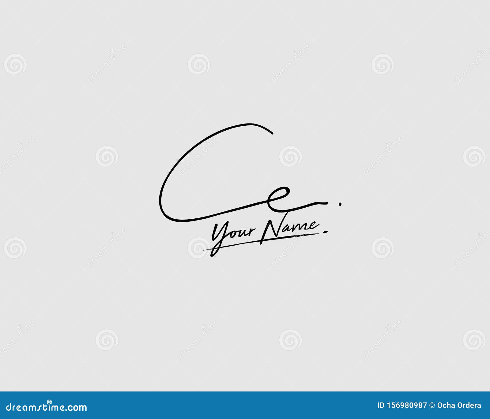 CE Signature Initial Logo Template Vector. Initial Signature Logo ...