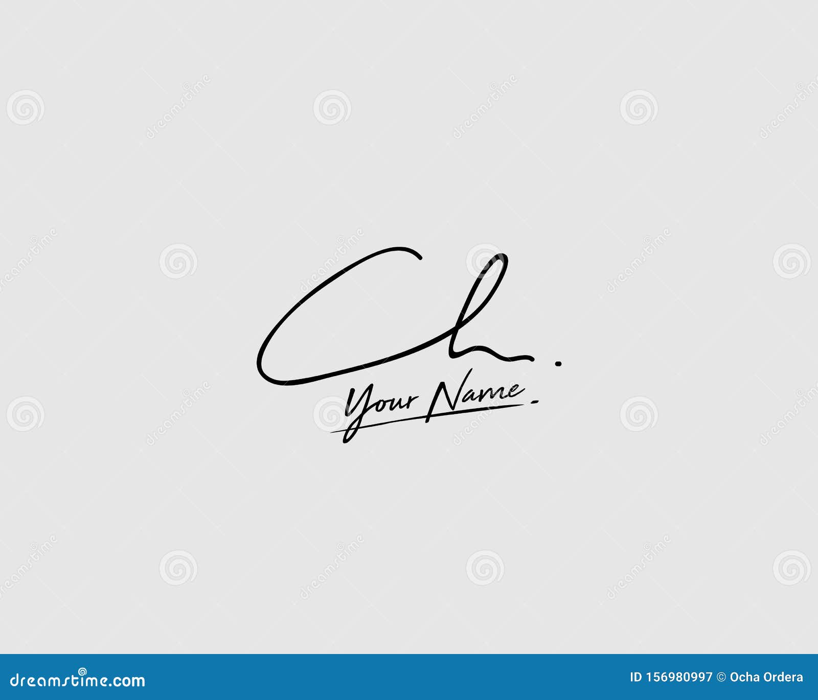 CH Signature Initial Logo Template Vector. Initial Signature Logo ...