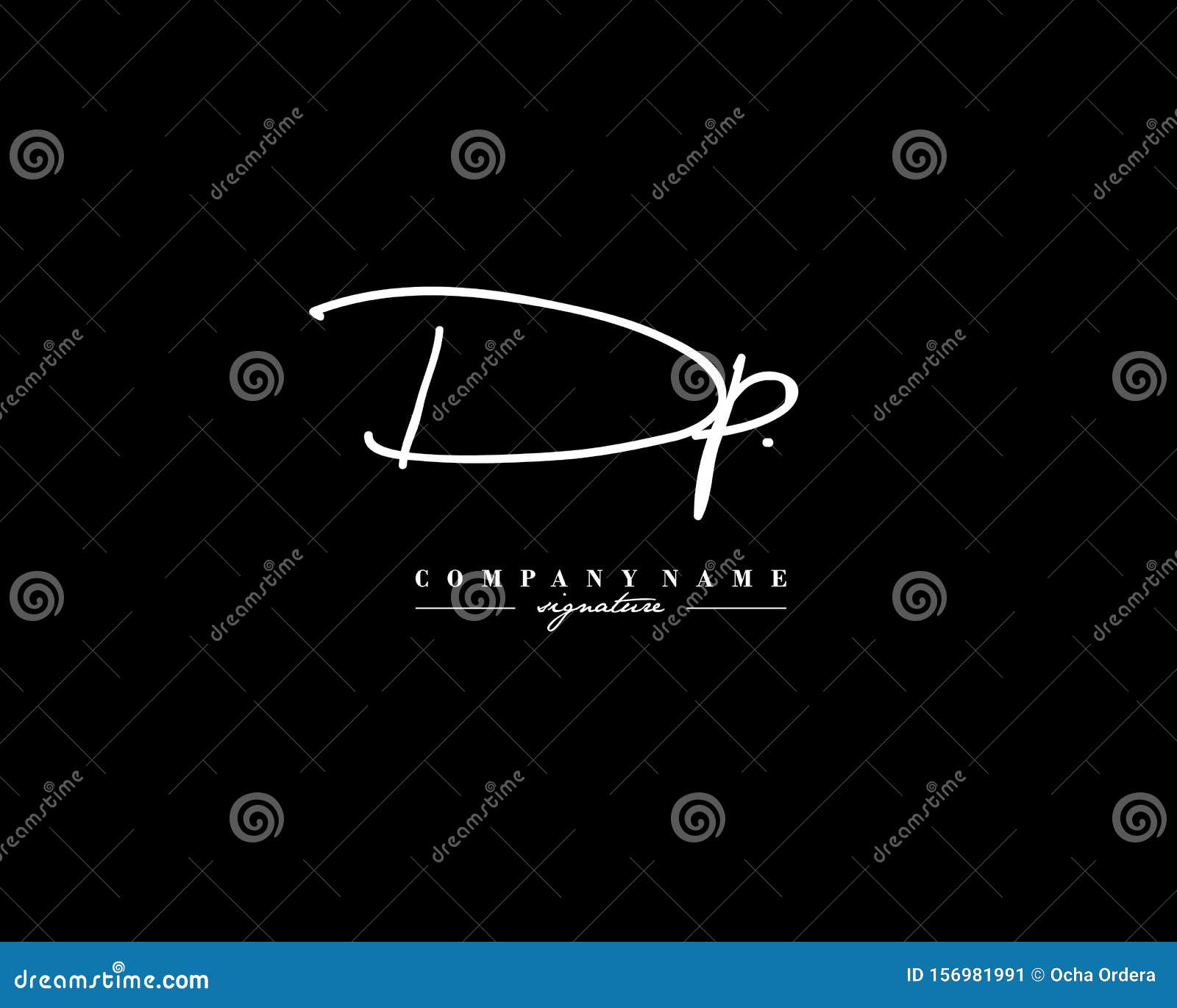 DP Signature Initial Logo Template Vector. Initial Signature Logo ...