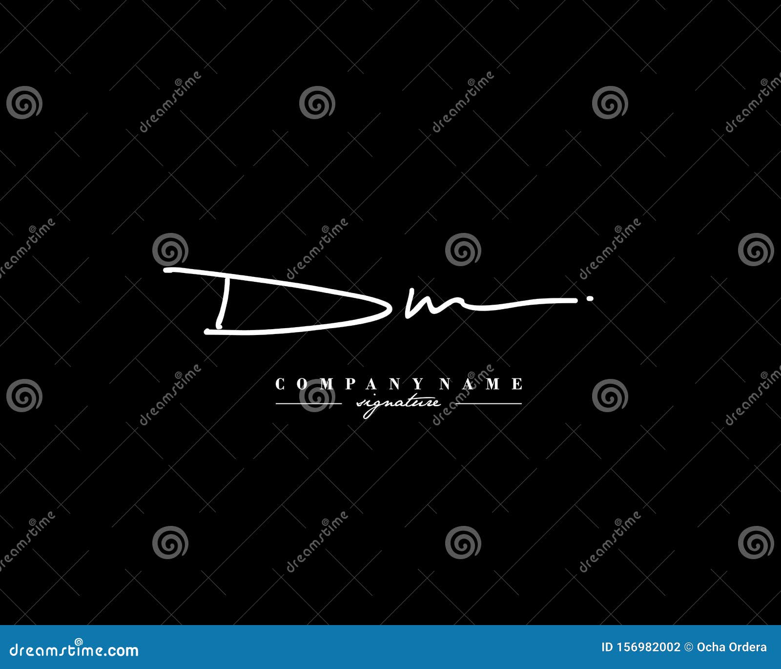 DM Signature Initial Logo Template Vector. Initial Signature Logo ...