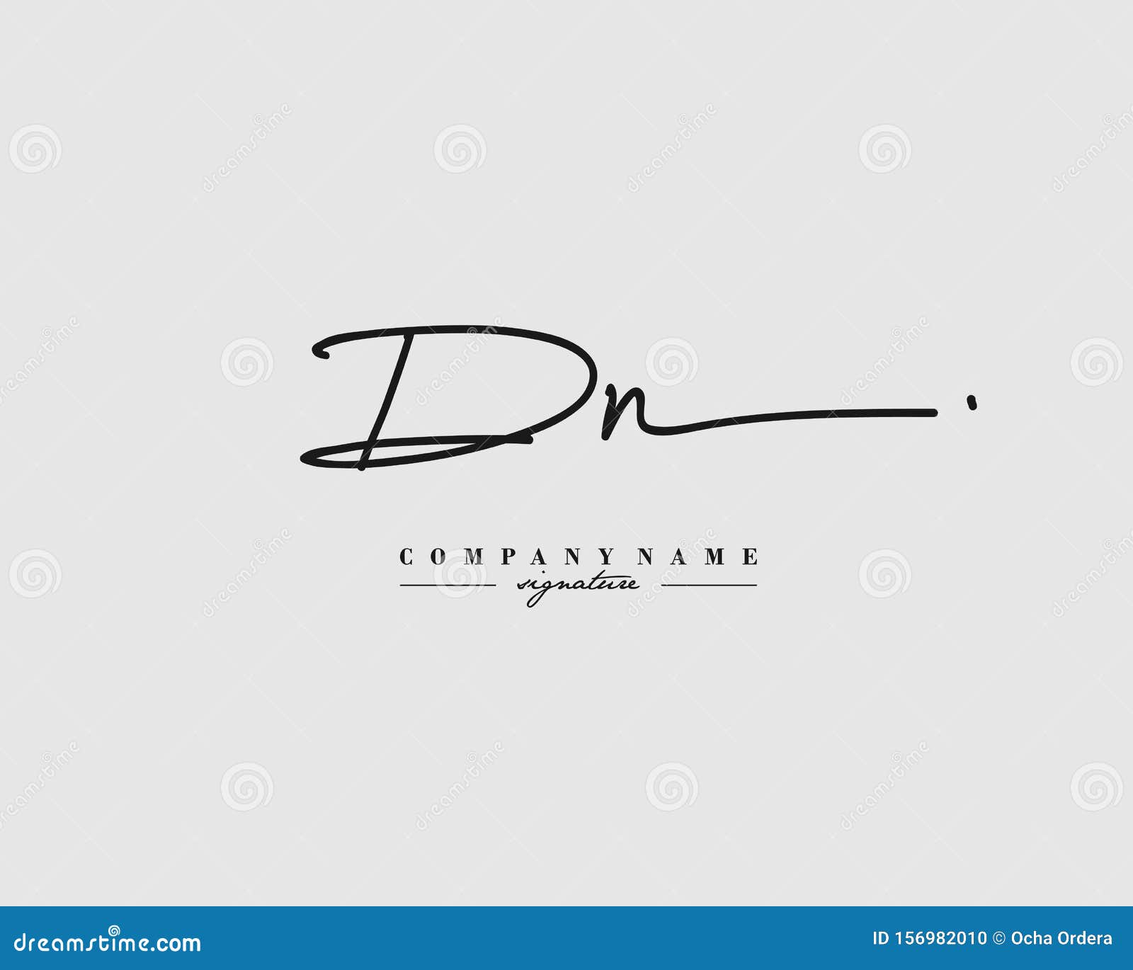 DN Signature Initial Logo Template Vector. Initial Signature Logo ...