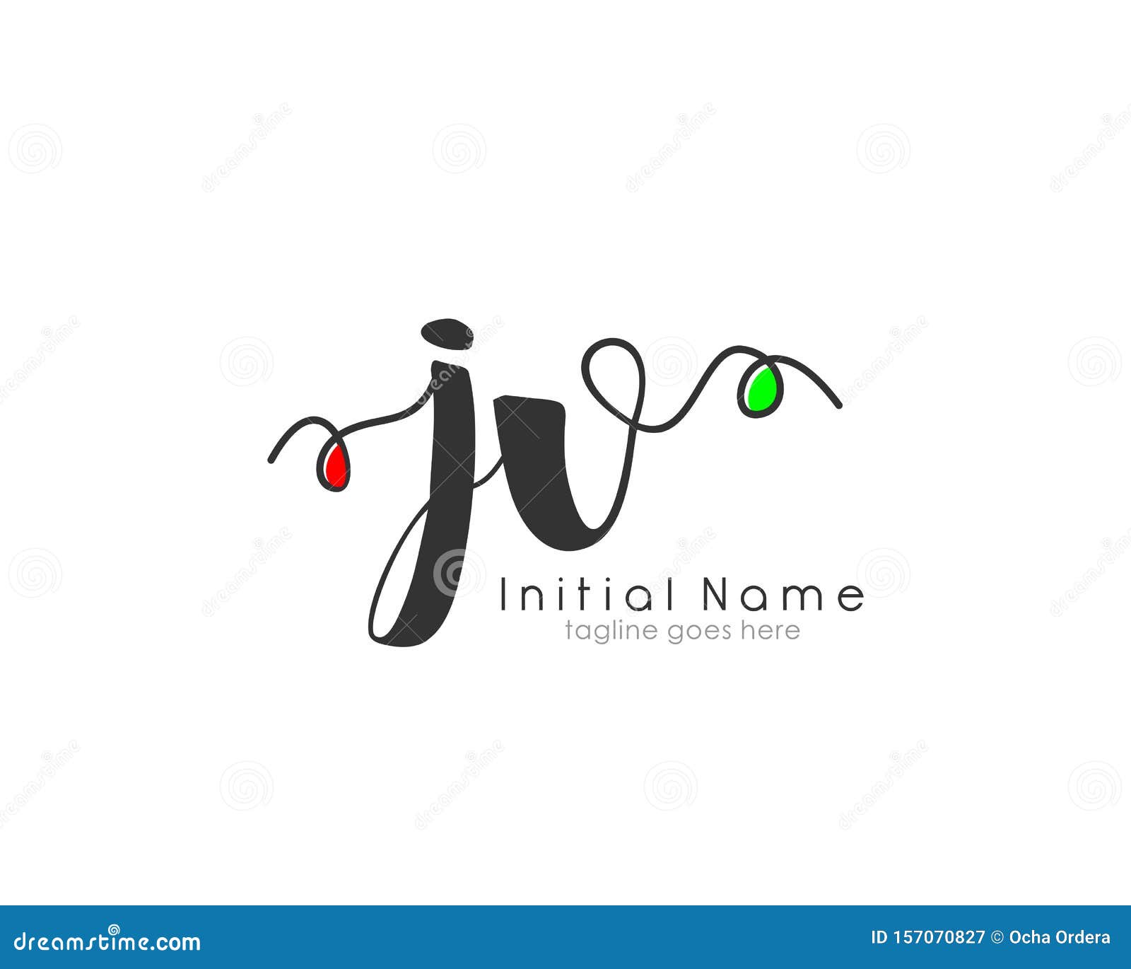JV Signature Initial Logo Template Vector. Initial Signature Logo ...