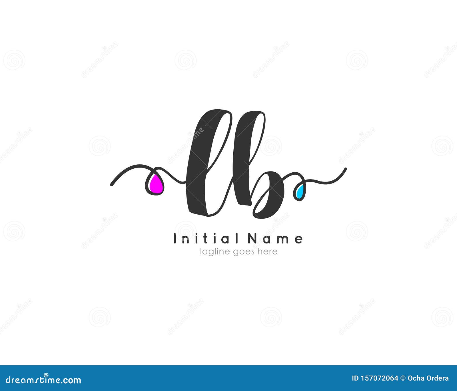 LB Signature Initial Logo Template Vector. Initial Signature Logo ...