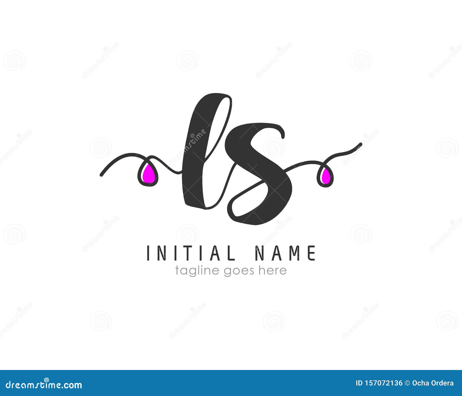LS Signature Initial Logo Template Vector. Initial Signature Logo ...
