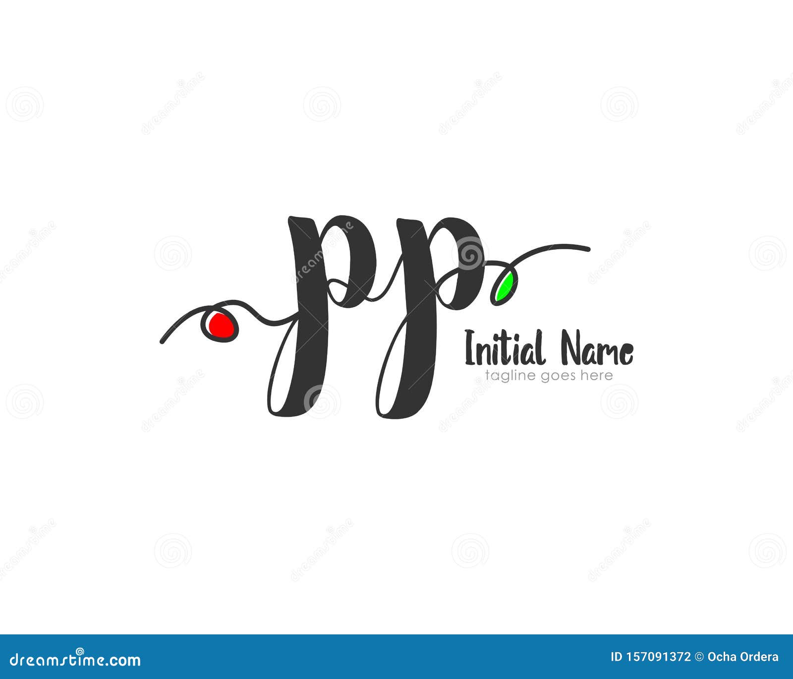 PP Signature Initial Logo Template Vector. Initial Signature Logo ...