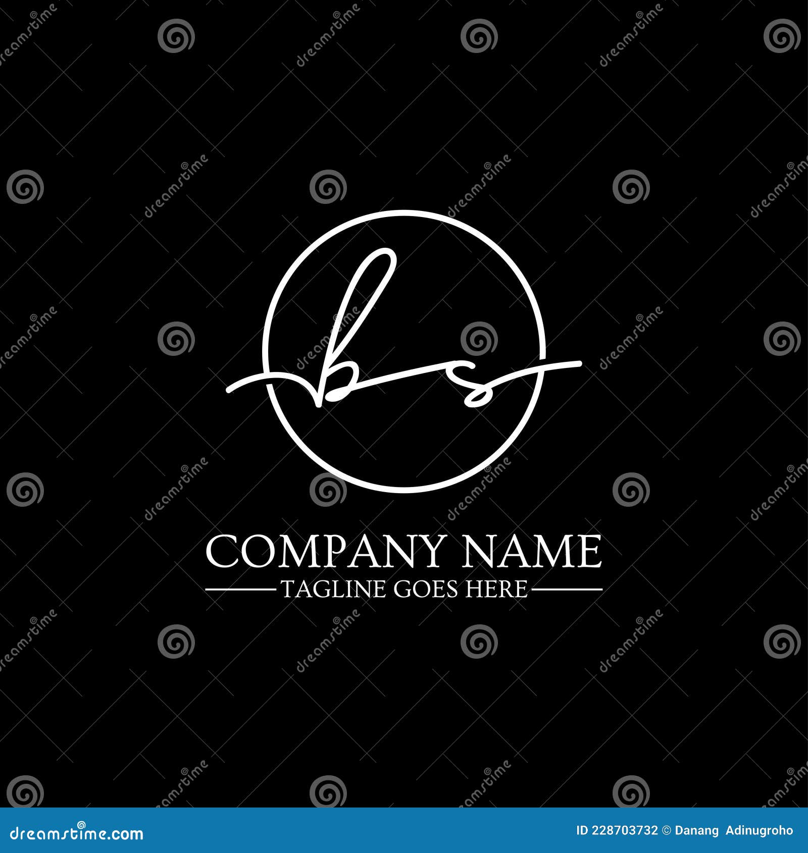 Signature Initial Name BS Logo Design Vector, B S Initial Handwriting ...