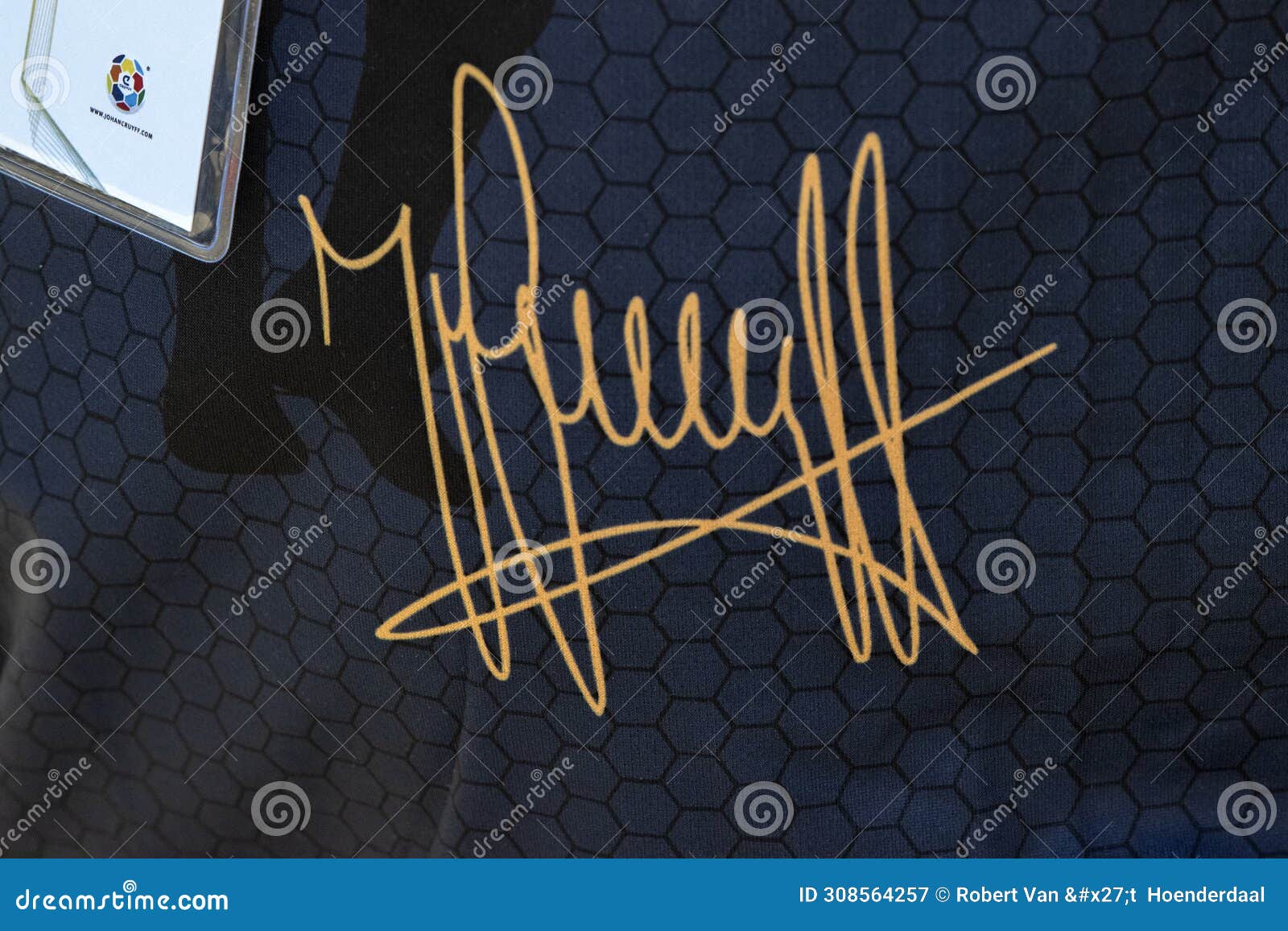 Signature from Johan Cruijff at Amsterdam the Netherlands 22-9-2022 ...