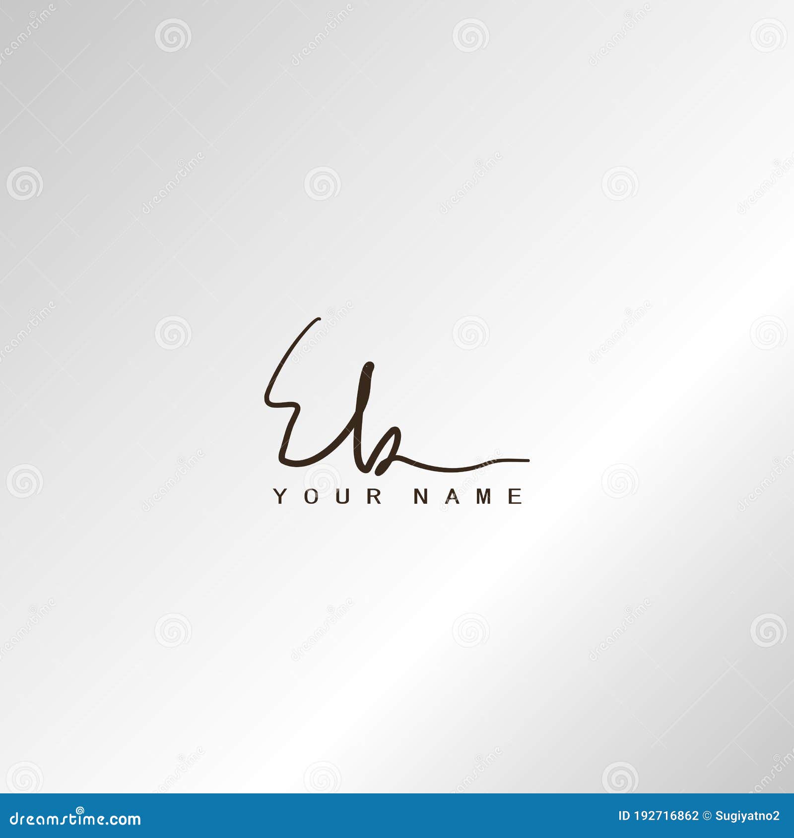 Signature Logo E and B, EB Initial Letter Logo Sign. Handwriting ...