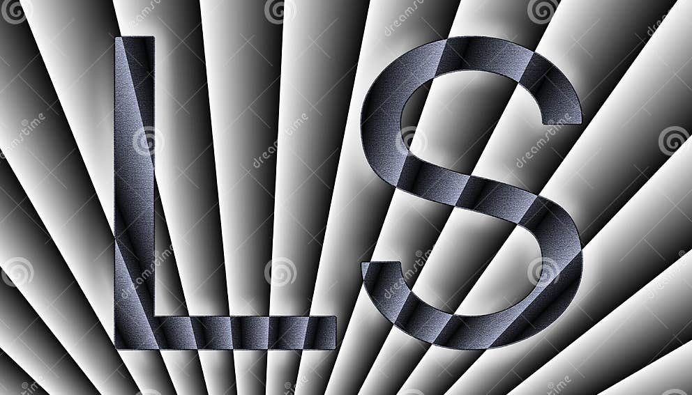 Signature LS , corner grad stock illustration. Illustration of print ...