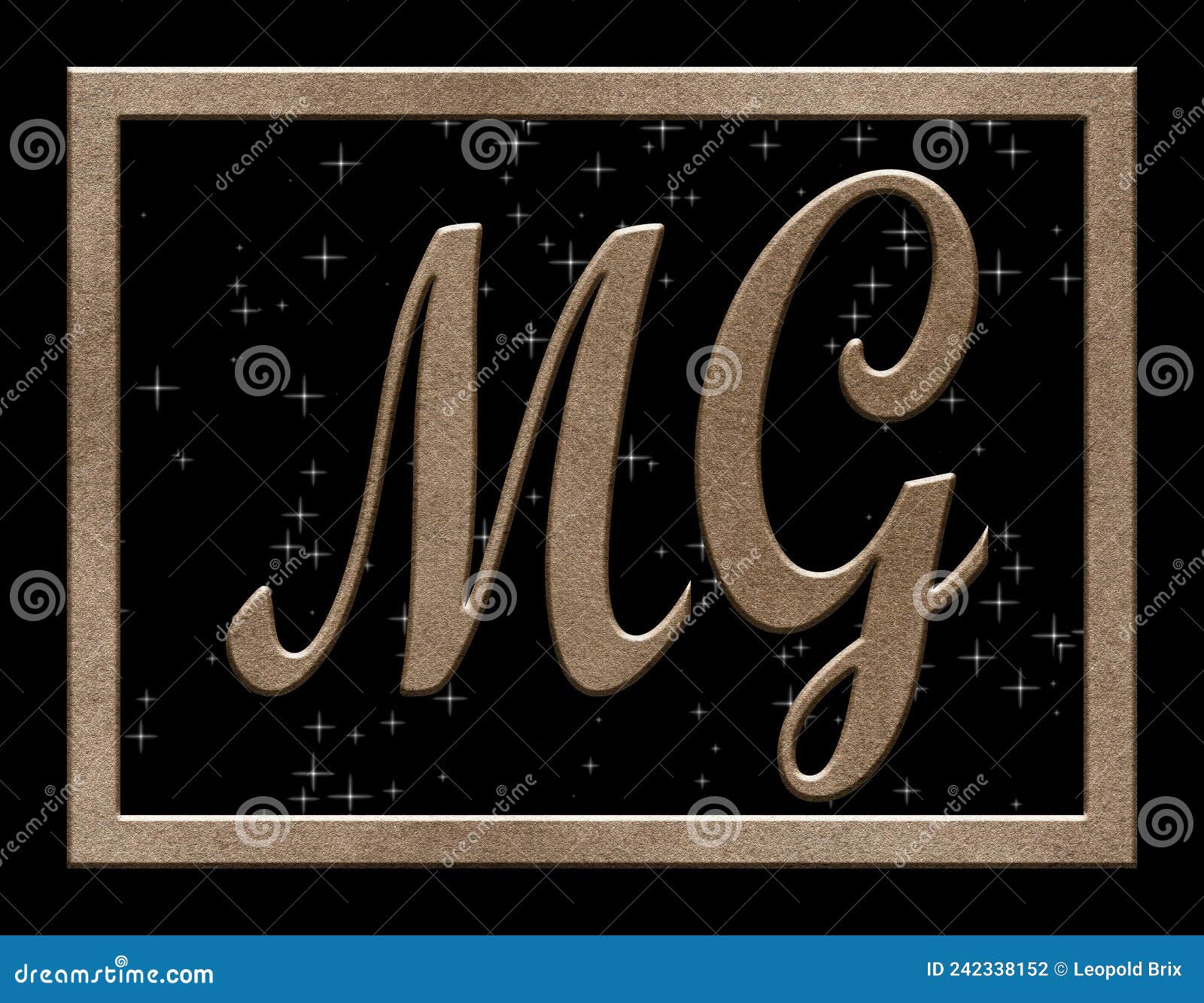 Signature MG , crystal stock illustration. Illustration of alphabet ...