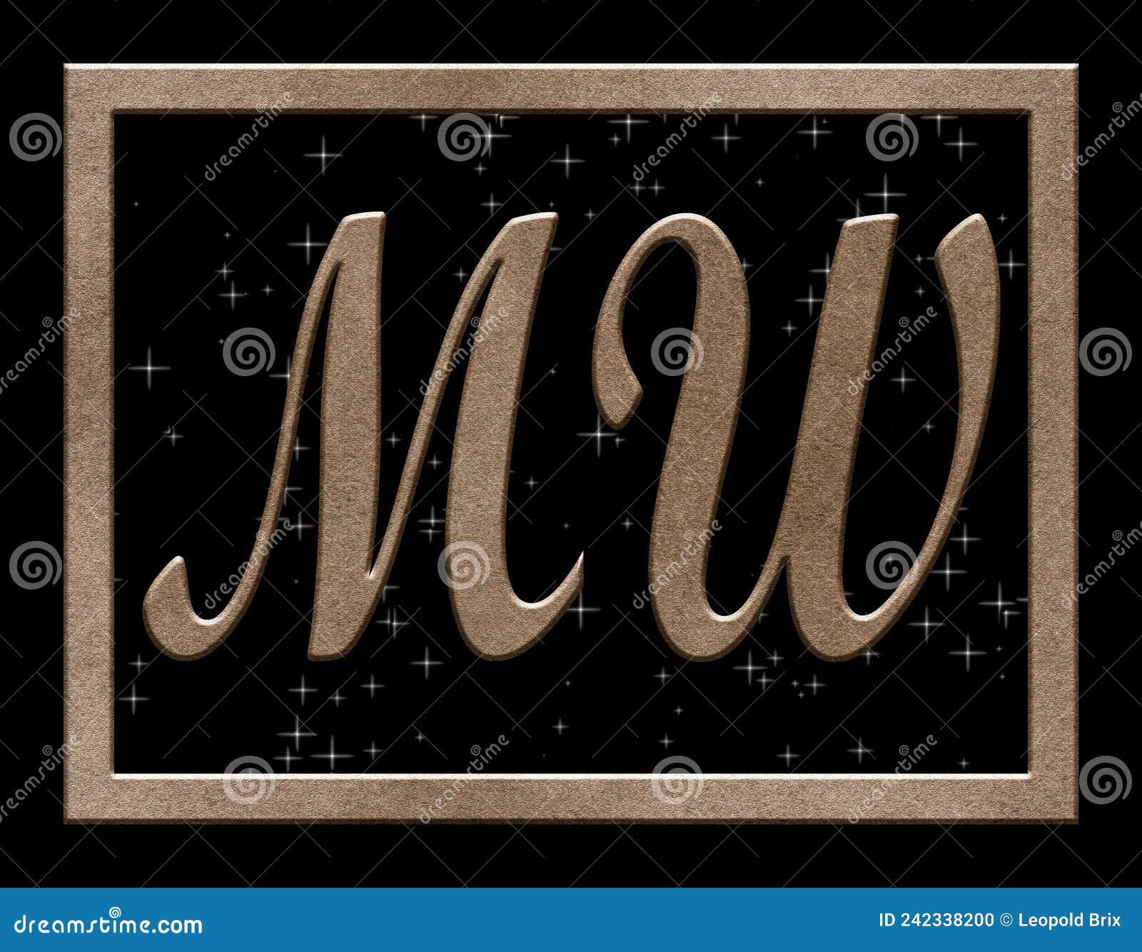 Signature MW , crystal stock illustration. Illustration of crystal ...