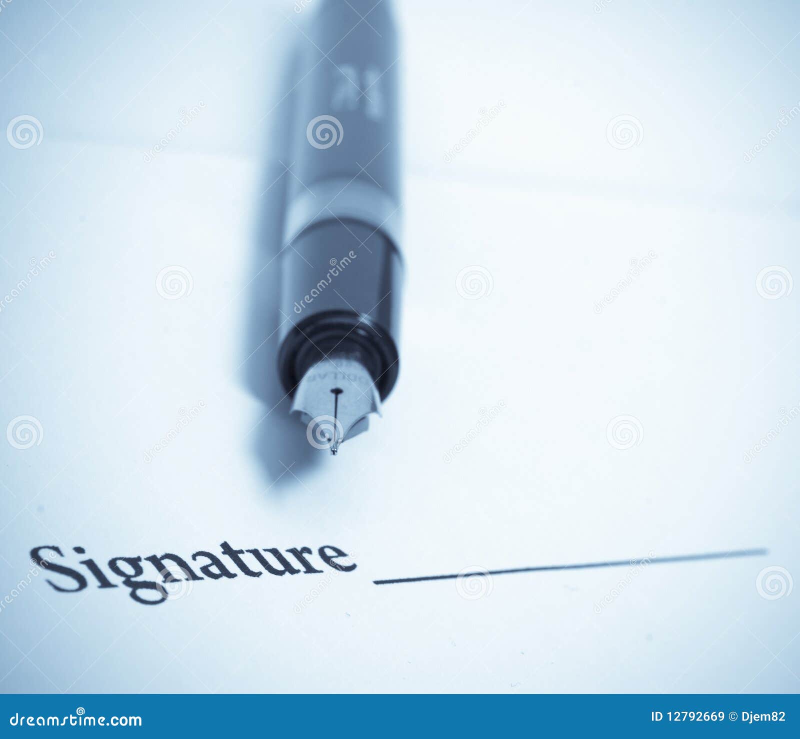 Signature and pen stock image. Image of form, filling - 12792669