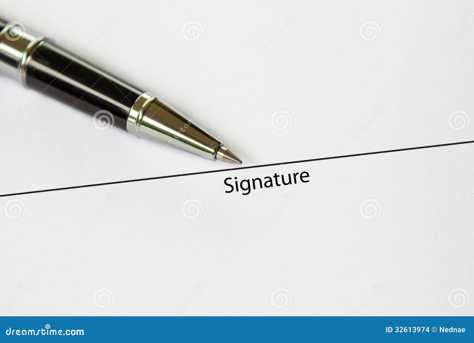 Signature and pen stock photo. Image of mortgage, business - 32613974