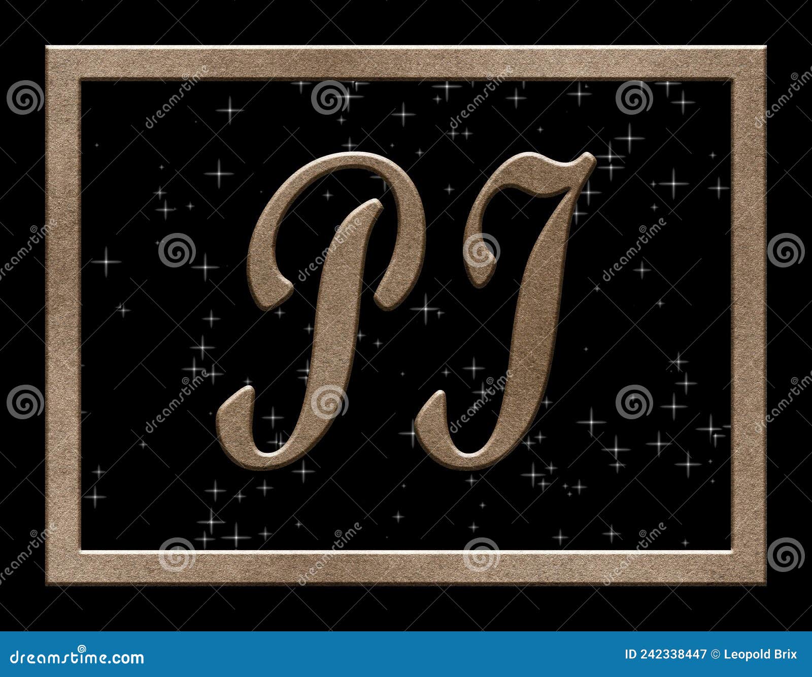 Signature PI , crystal stock illustration. Illustration of caps - 242338447