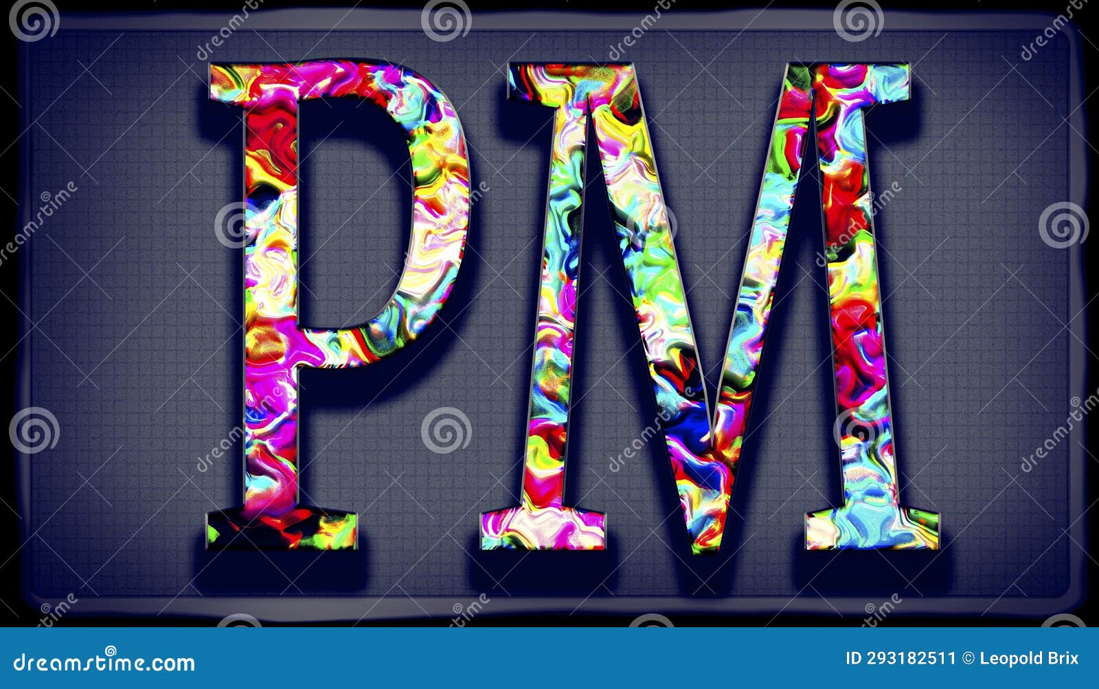 Signature PM painter rough stock illustration. Illustration of print ...