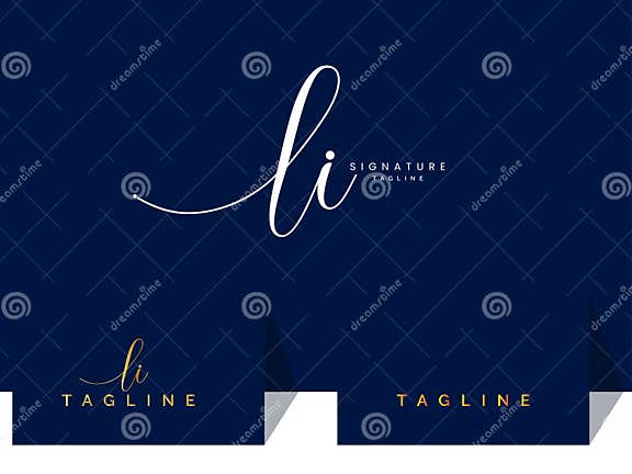 Signature Li Letter Logo Design. Signature Logo. Lettering. IL Logo ...