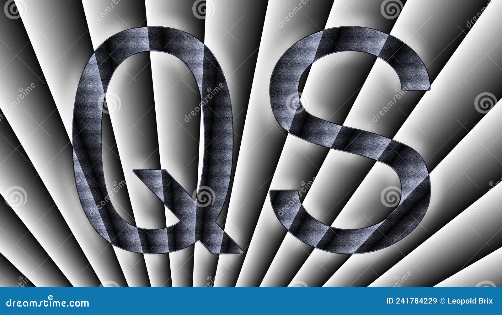 Signature QS , corner grad stock illustration. Illustration of font ...