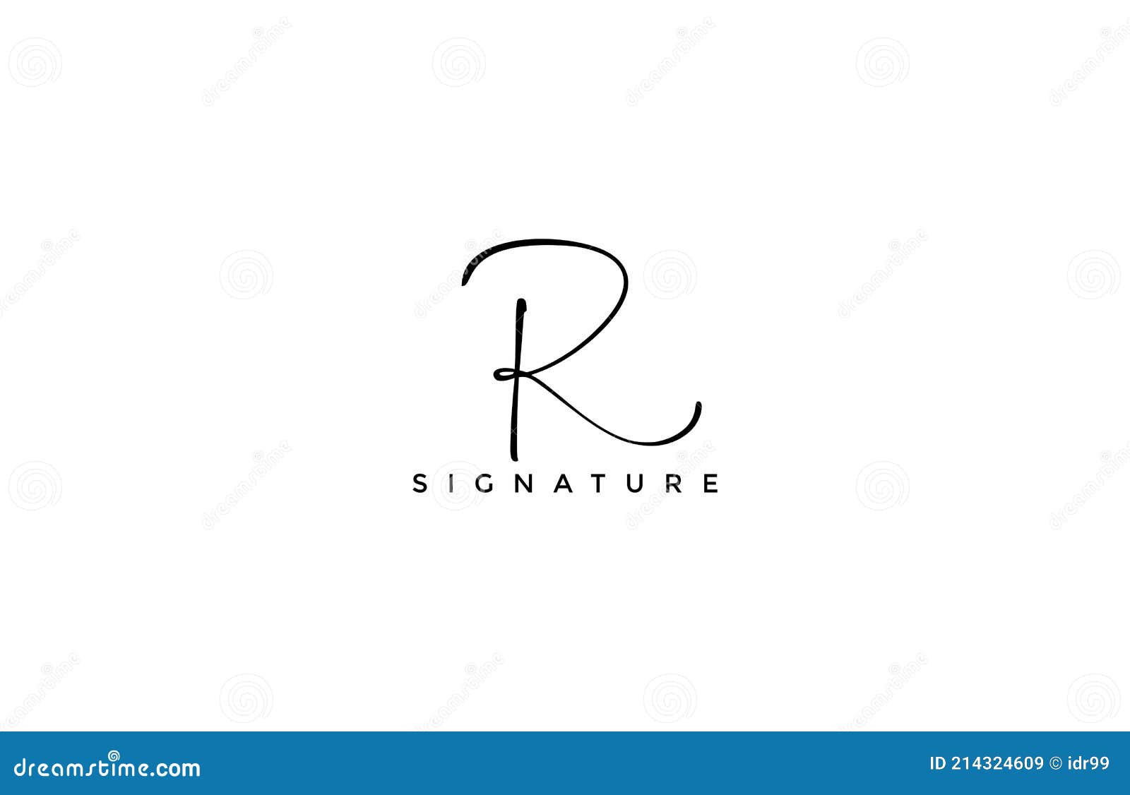 Signature R Initiale Minimaliste Illustration Stock - Illustration du ...