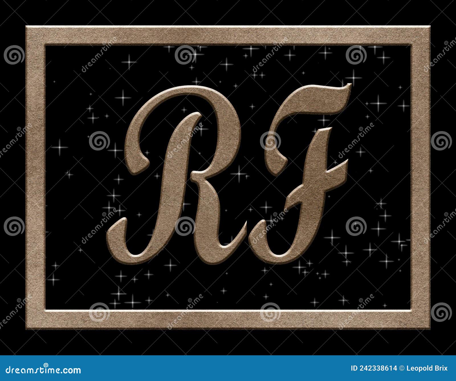 Signature RF , crystal stock illustration. Illustration of decoration ...