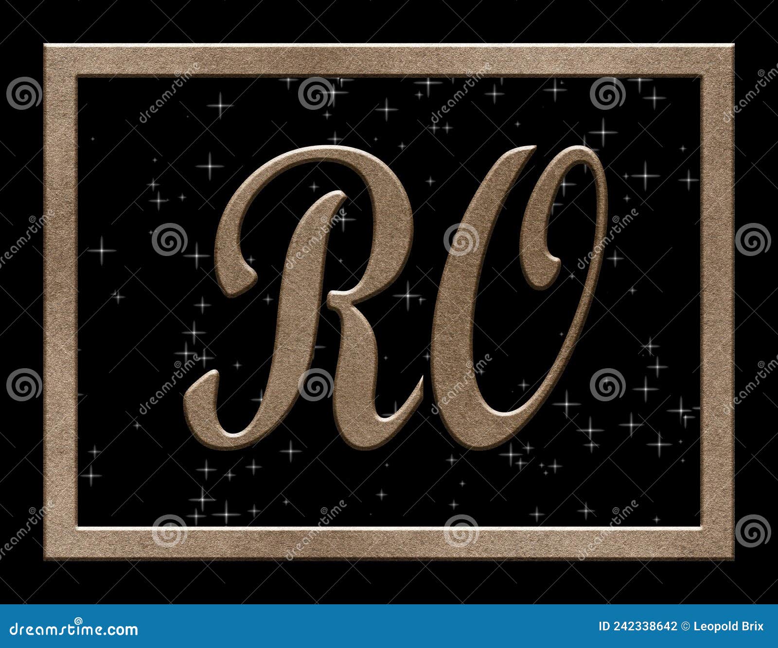 Signature RO , crystal stock illustration. Illustration of poster ...