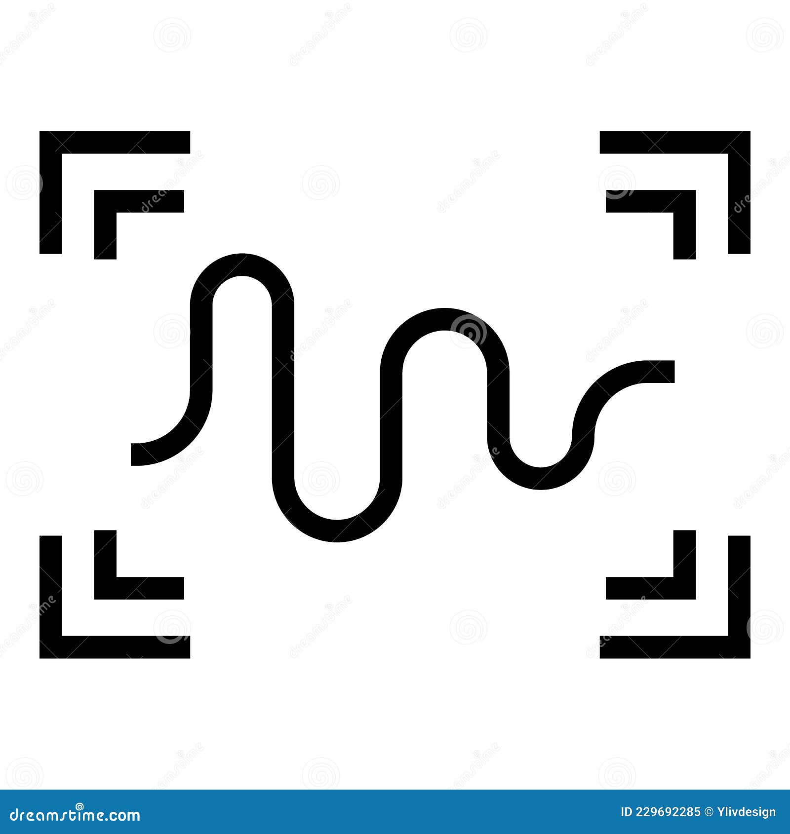 Signature Scanning Icon Outline Vector. Digital Scan Stock Vector ...