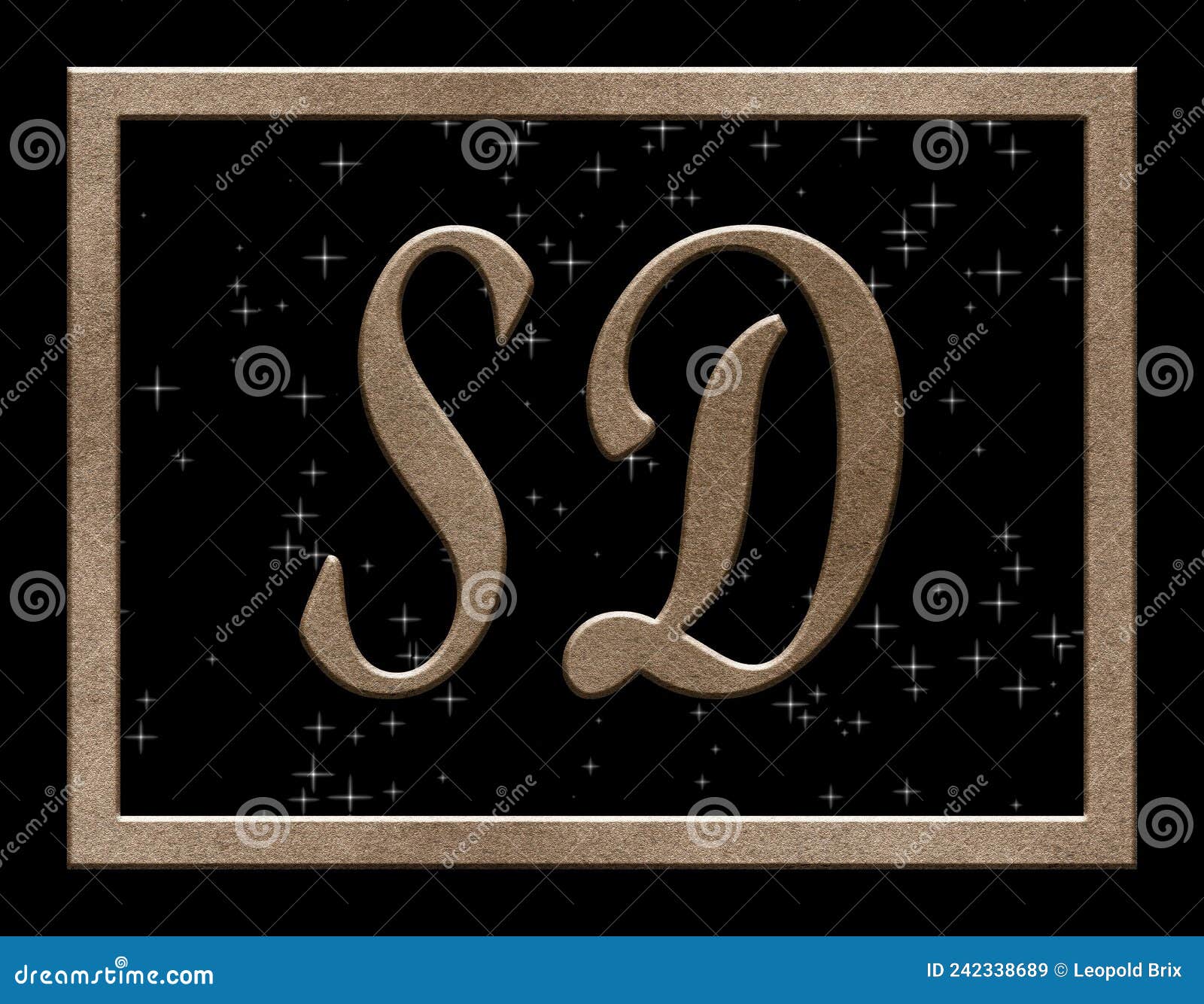 Signature SD , crystal stock illustration. Illustration of symbol ...