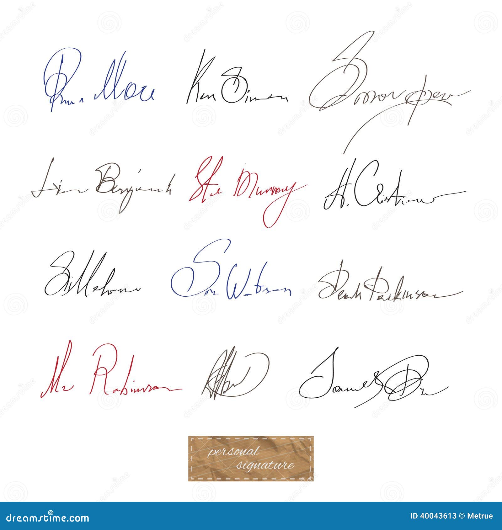 Signature stock illustration. Illustration of scribble - 40043613