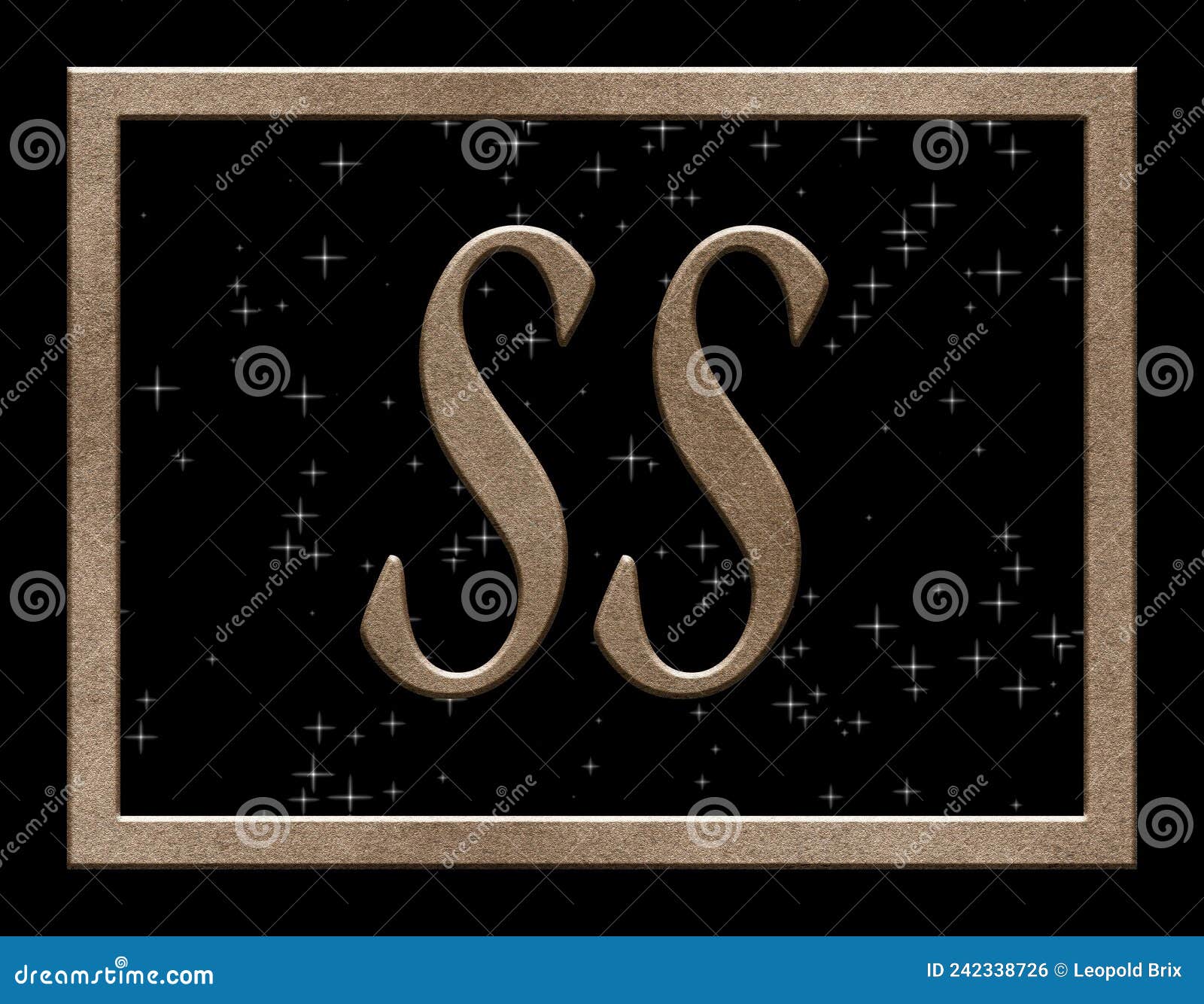 Signature SS , crystal stock illustration. Illustration of ...