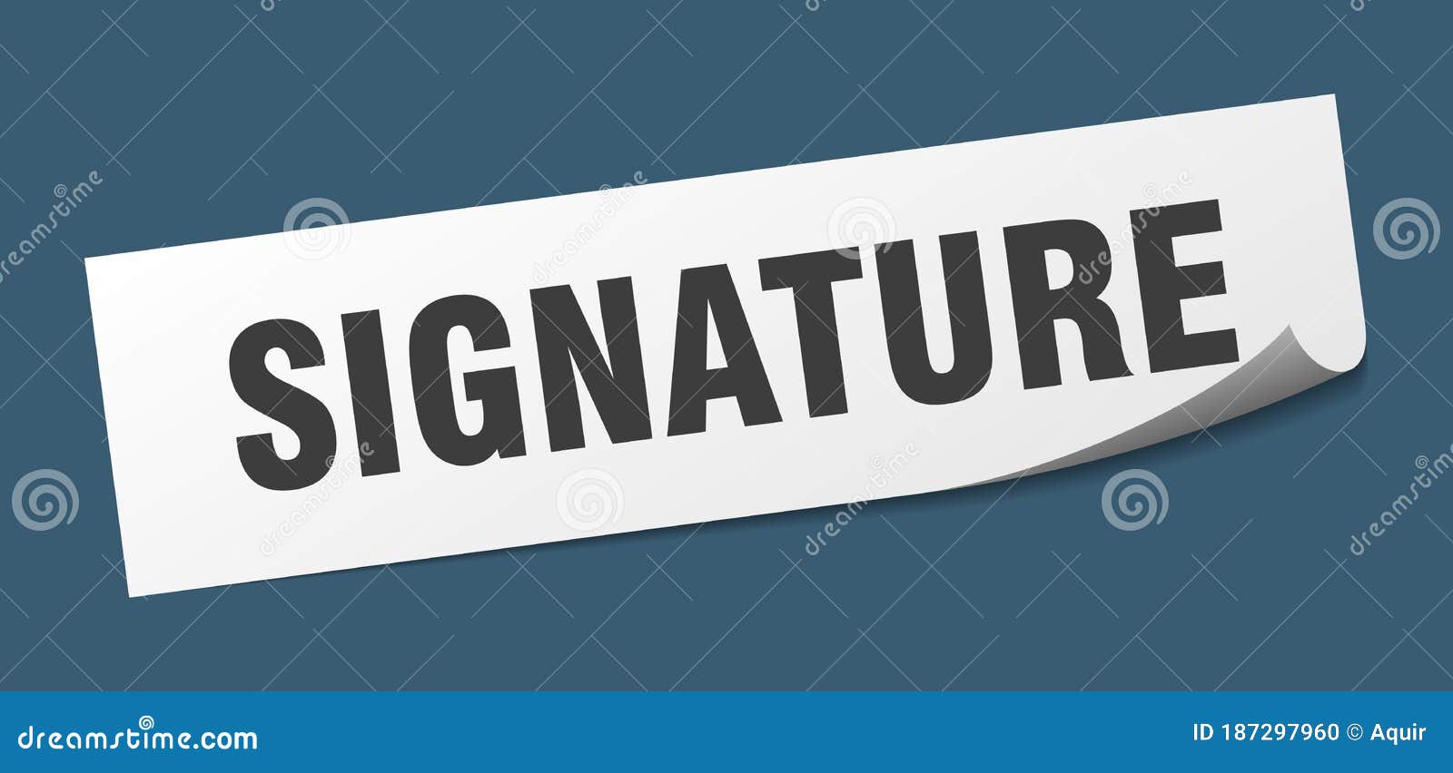 Signature Sticker. Signature Square Isolated Sign Stock Vector ...