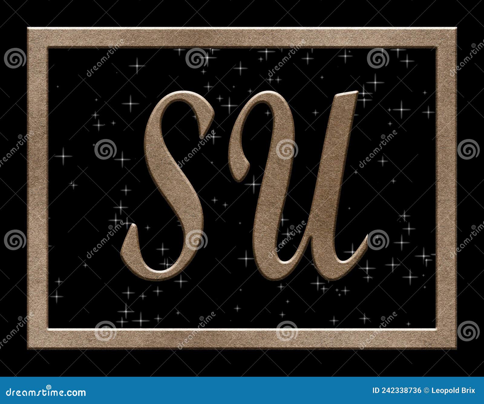 Signature SU , crystal stock illustration. Illustration of artwork ...