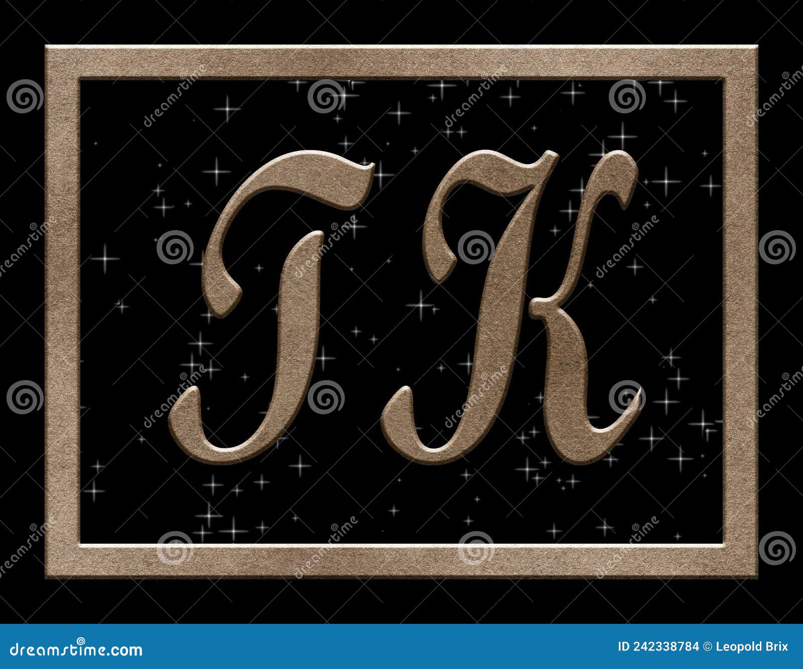 Signature TK , crystal stock illustration. Illustration of consonant ...