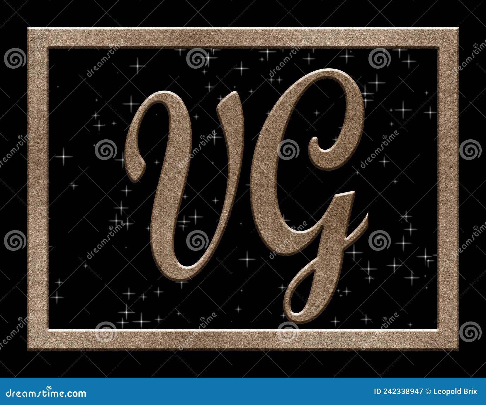 Signature VG , crystal stock illustration. Illustration of caps - 242338947