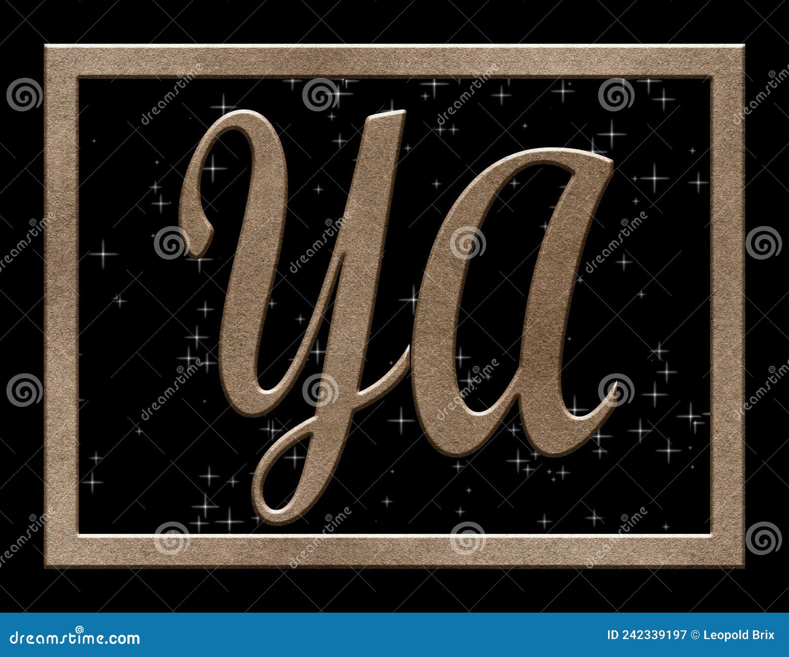 Signature YA , crystal stock illustration. Illustration of graphic ...