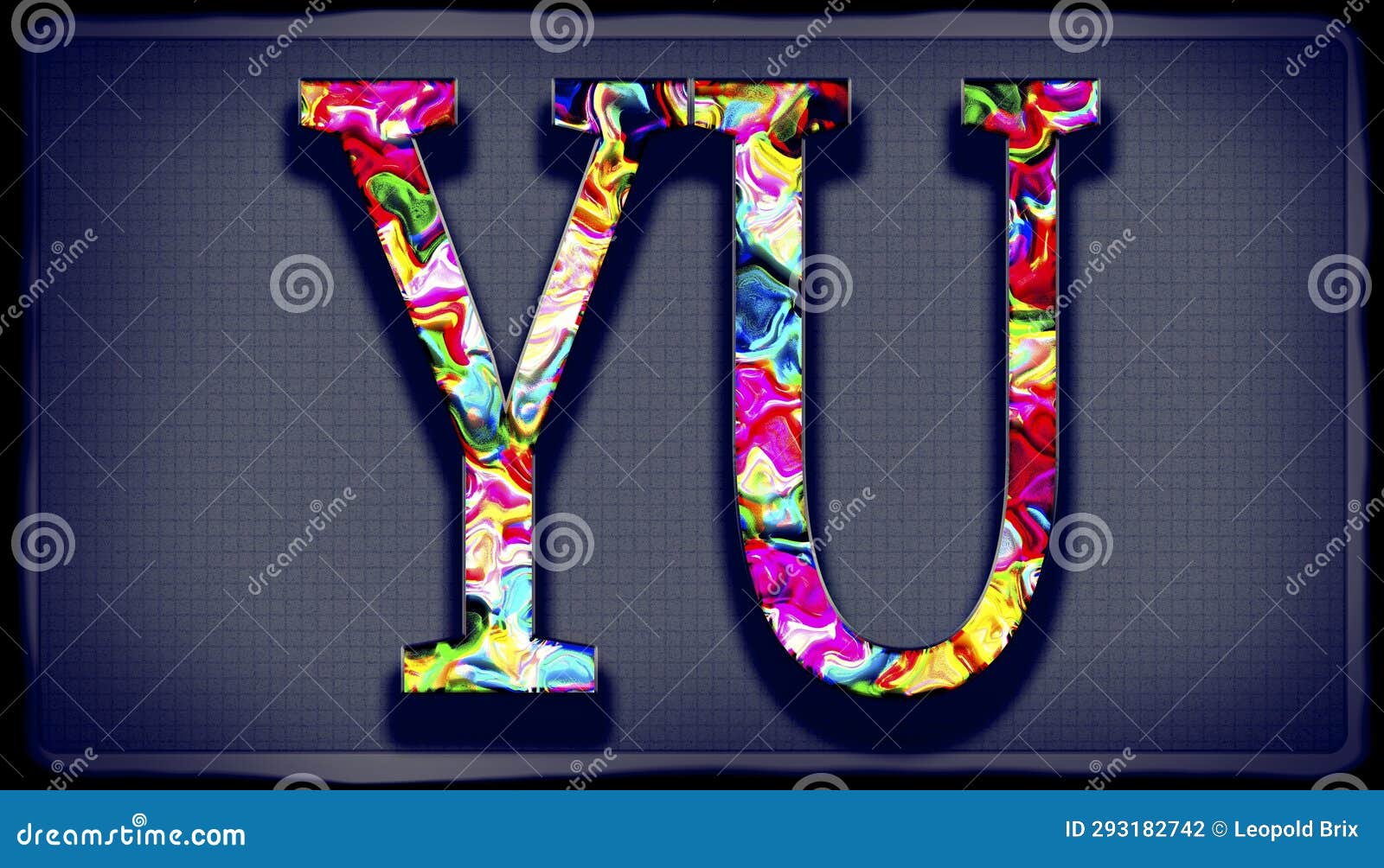 Signature YU painter rough stock illustration. Illustration of caps ...