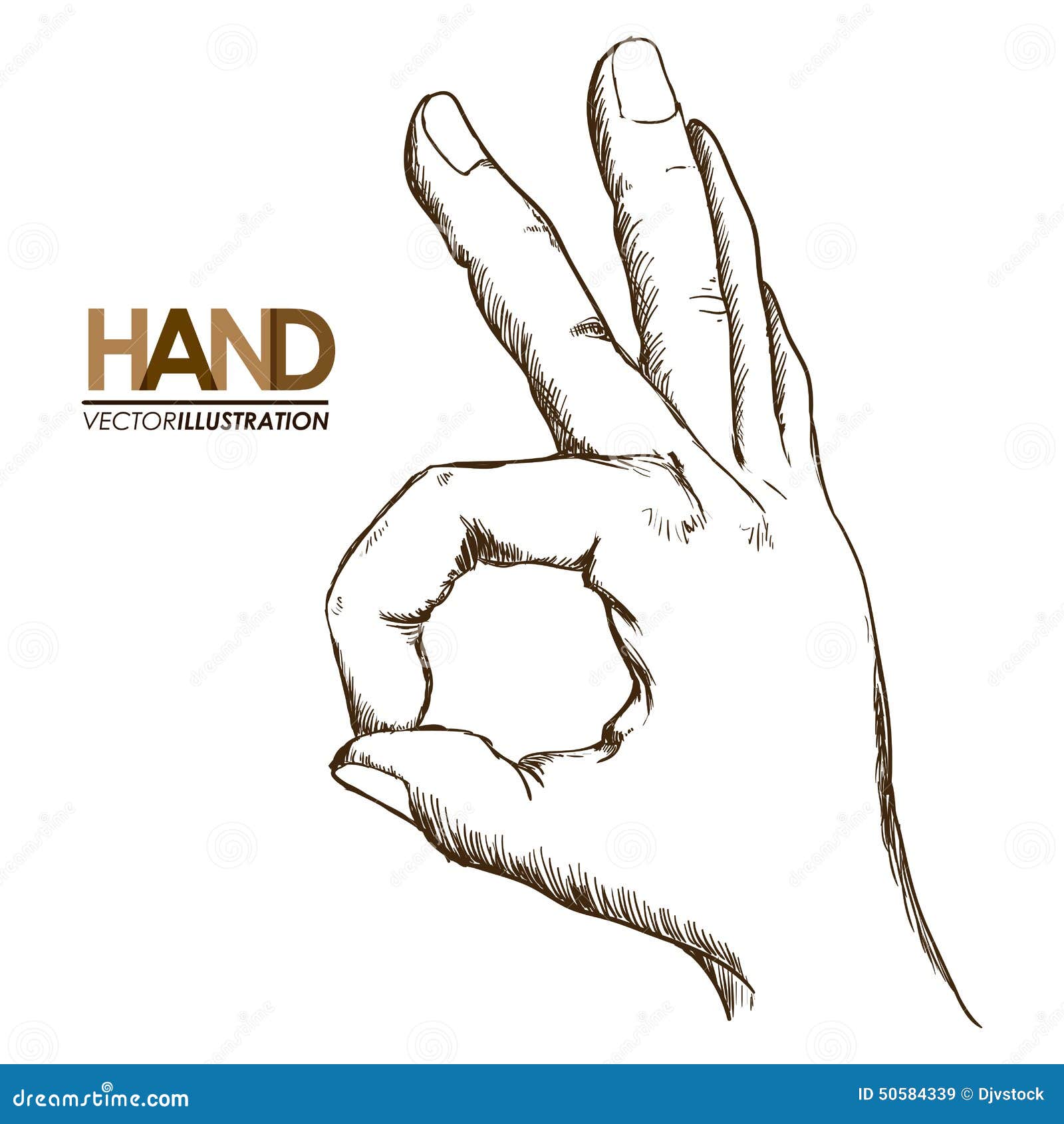 Signaux de mains illustration stock. Illustration du personne - 50584339