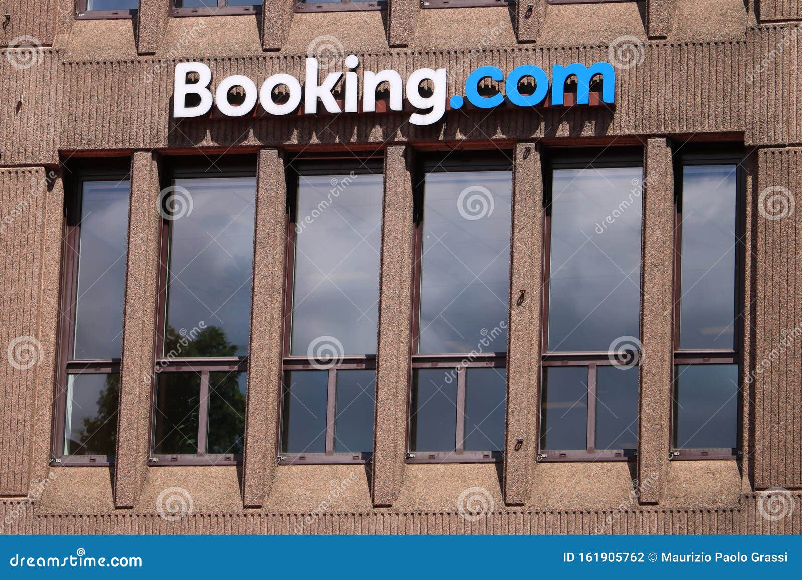 Signboard of Booking.com on the Facade of a Building Editorial ...