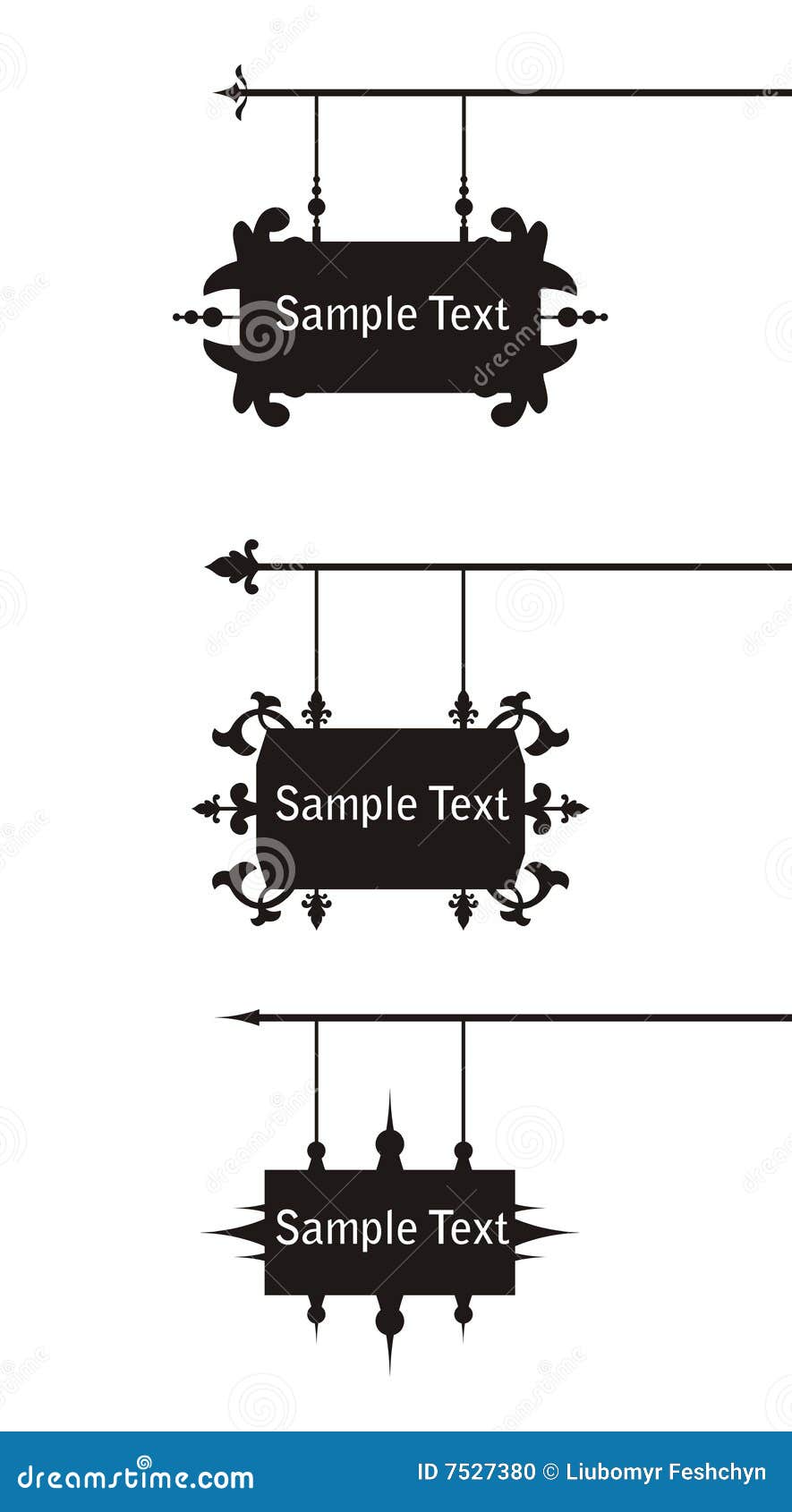 Signboard collection stock vector. Illustration of hang - 7527380