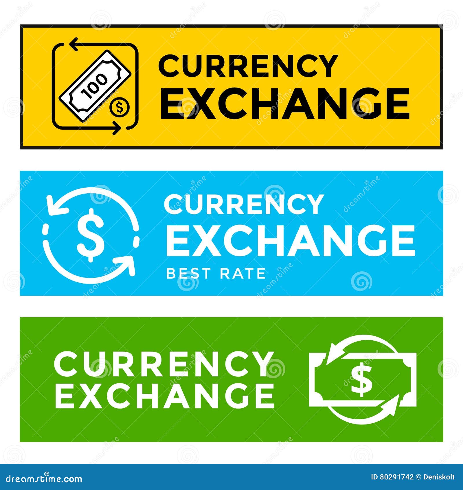 Signboard Currency Exchange Stock Vector - Illustration of bill, give ...