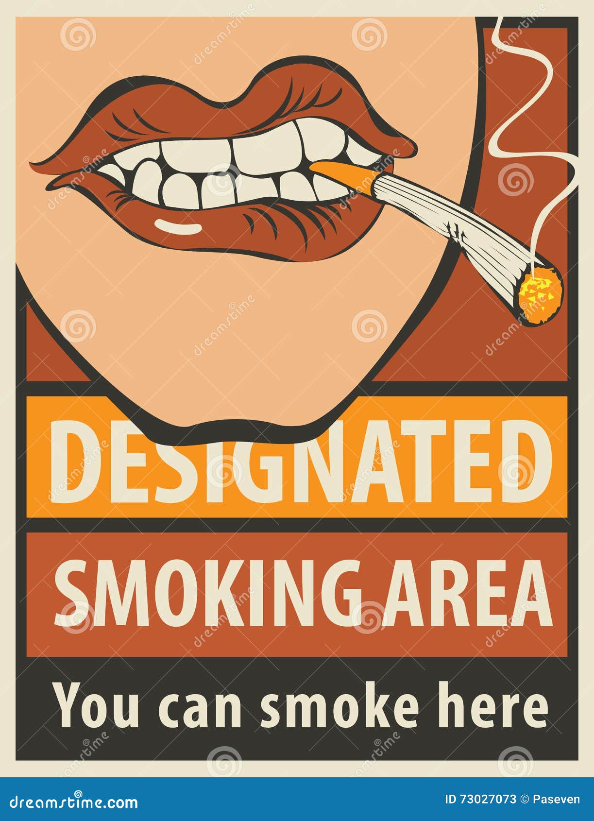 Signboard Designated Smoking Area Cartoon Vector | CartoonDealer.com ...