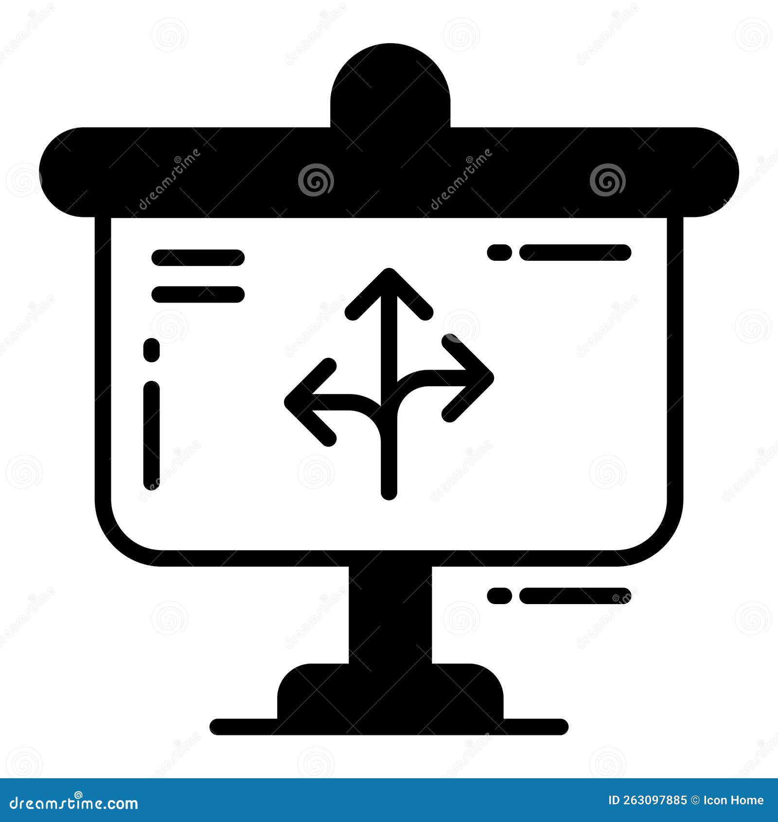 Signboard Direction Icon Related Map Location and Navigation Black Icon ...
