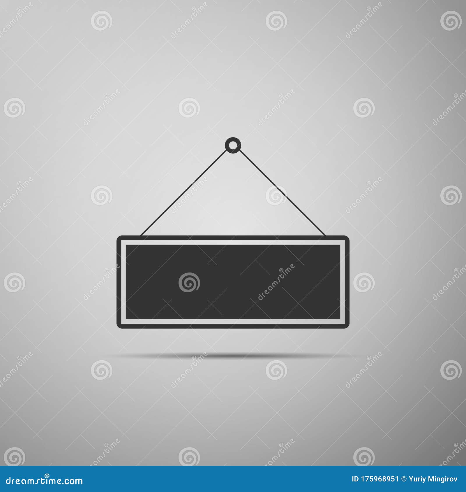 Signboard Flat Icon on Grey Background Stock Vector - Illustration of ...